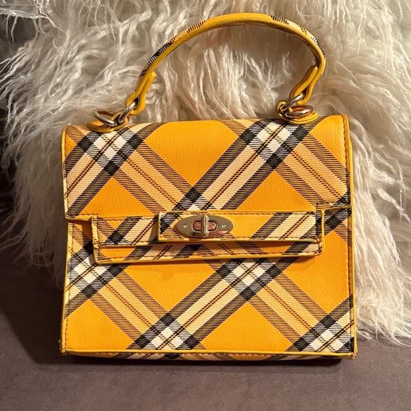 Madden Nyc | Bags | Chic Yellow Plaid Mini Bag | Poshmark
